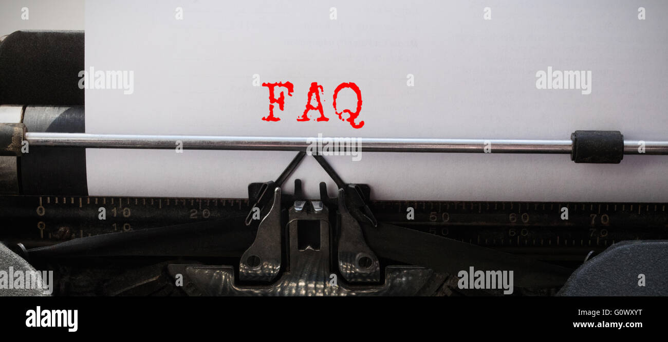 Composite image of the word faq against white background Stock Photo ...