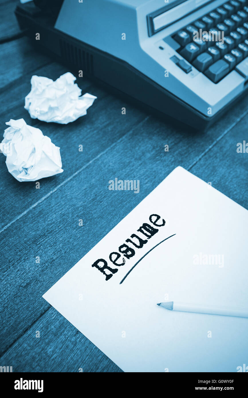 Resume resume writing hi-res stock photography and images - Alamy