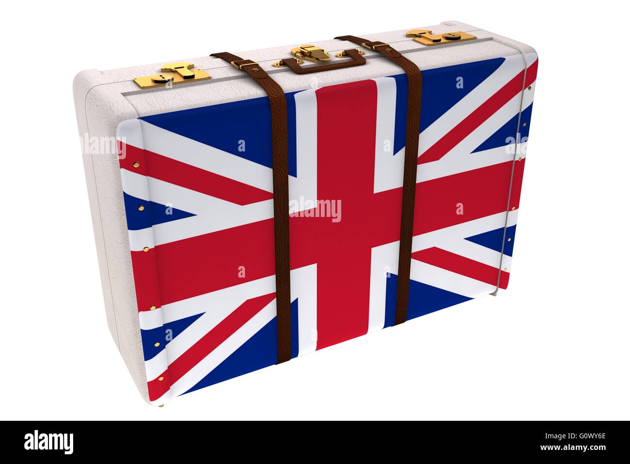 Composite image of british suitcase Stock Photo - Alamy