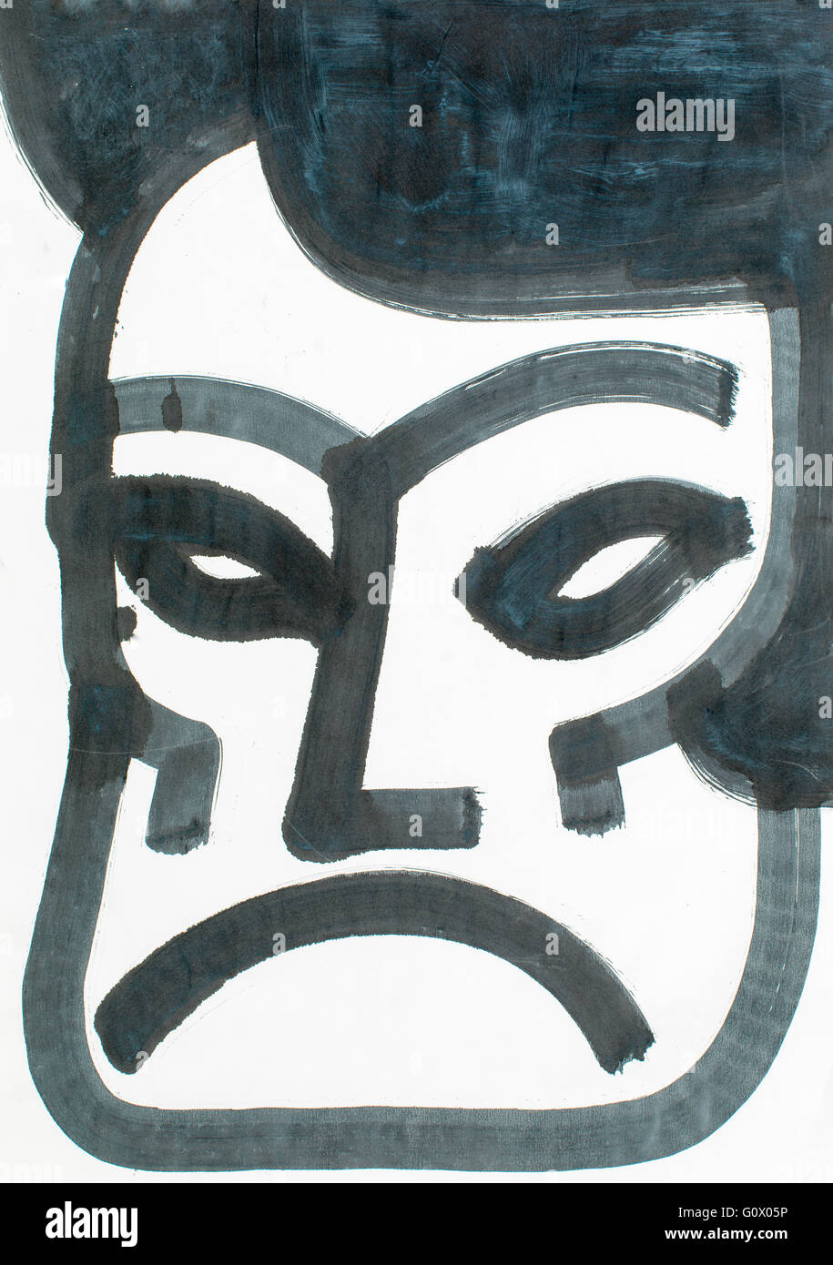Sad face drawing hi-res stock photography and images - Alamy