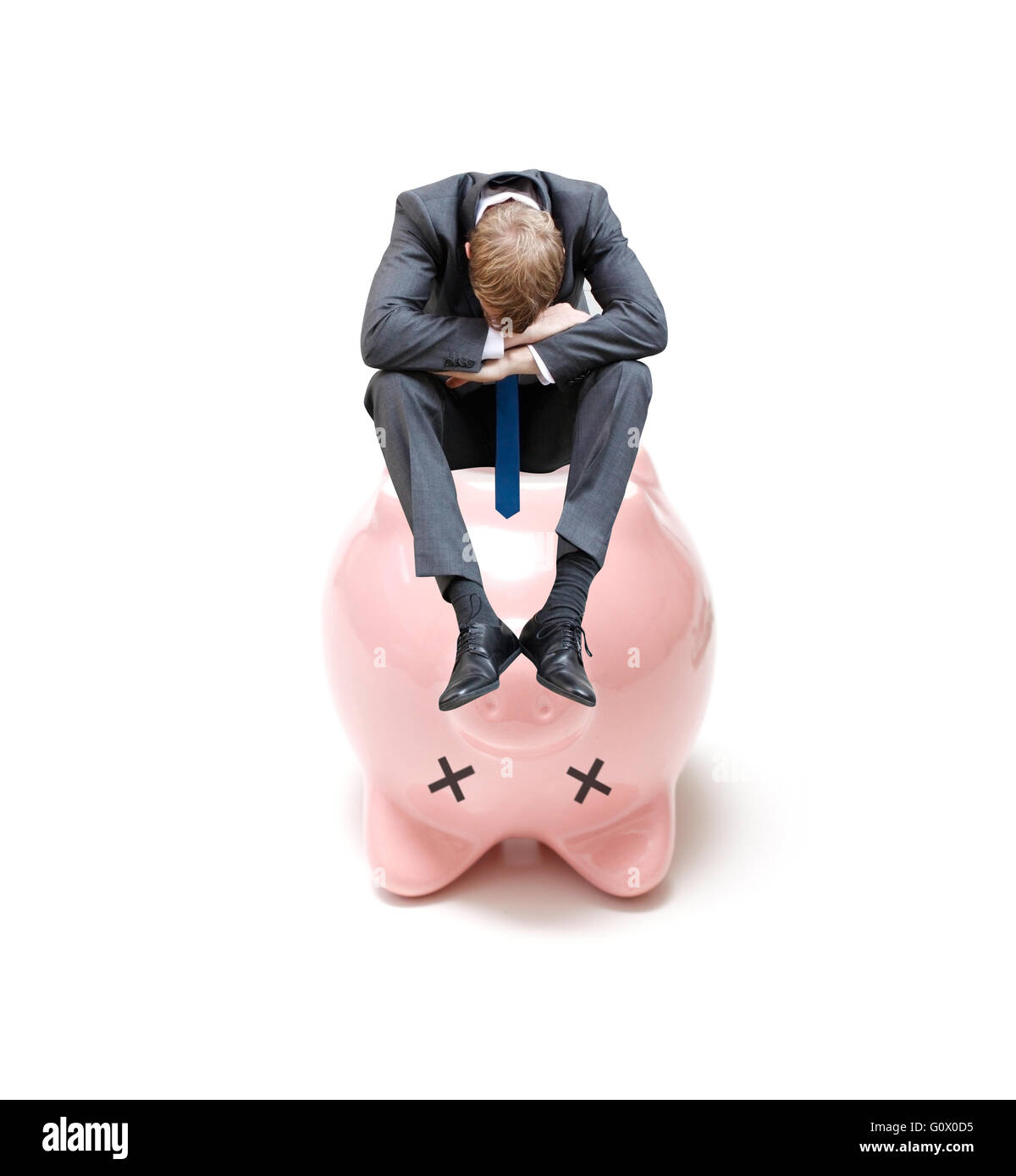 Bankruptcy sad businessman debt Cut Out Stock Images & Pictures - Alamy