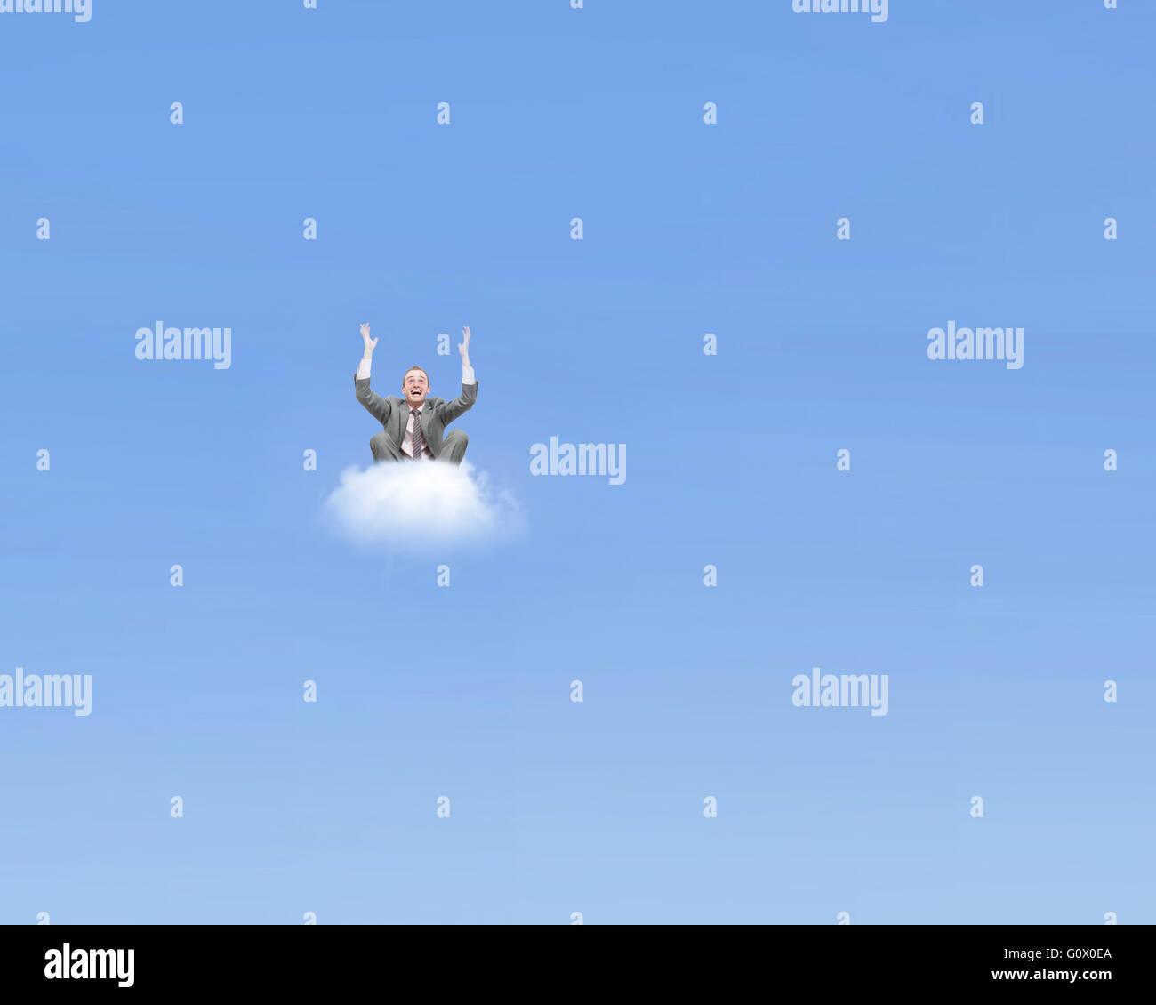 A man flying Stock Photo - Alamy