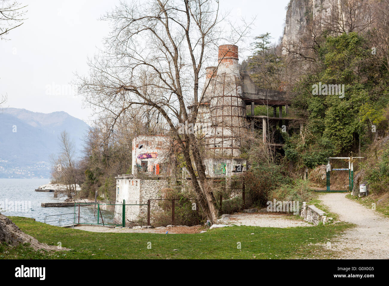 The abandoned furnaces where the limestone was changed in fine lime ...