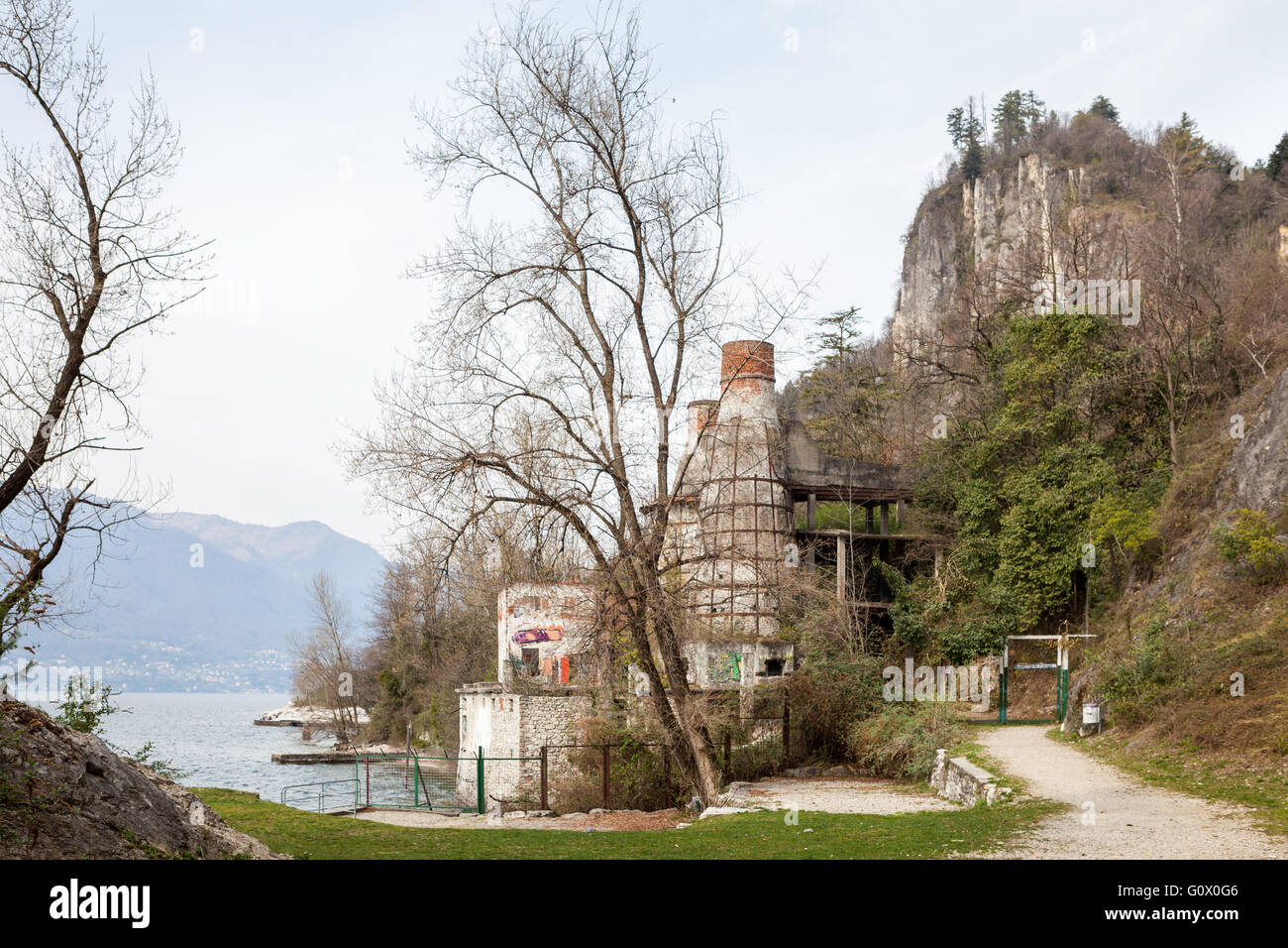 The abandoned furnaces where the limestone was changed in fine lime ...