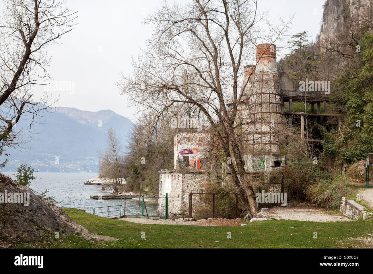 The abandoned furnaces where the limestone was changed in fine lime ...