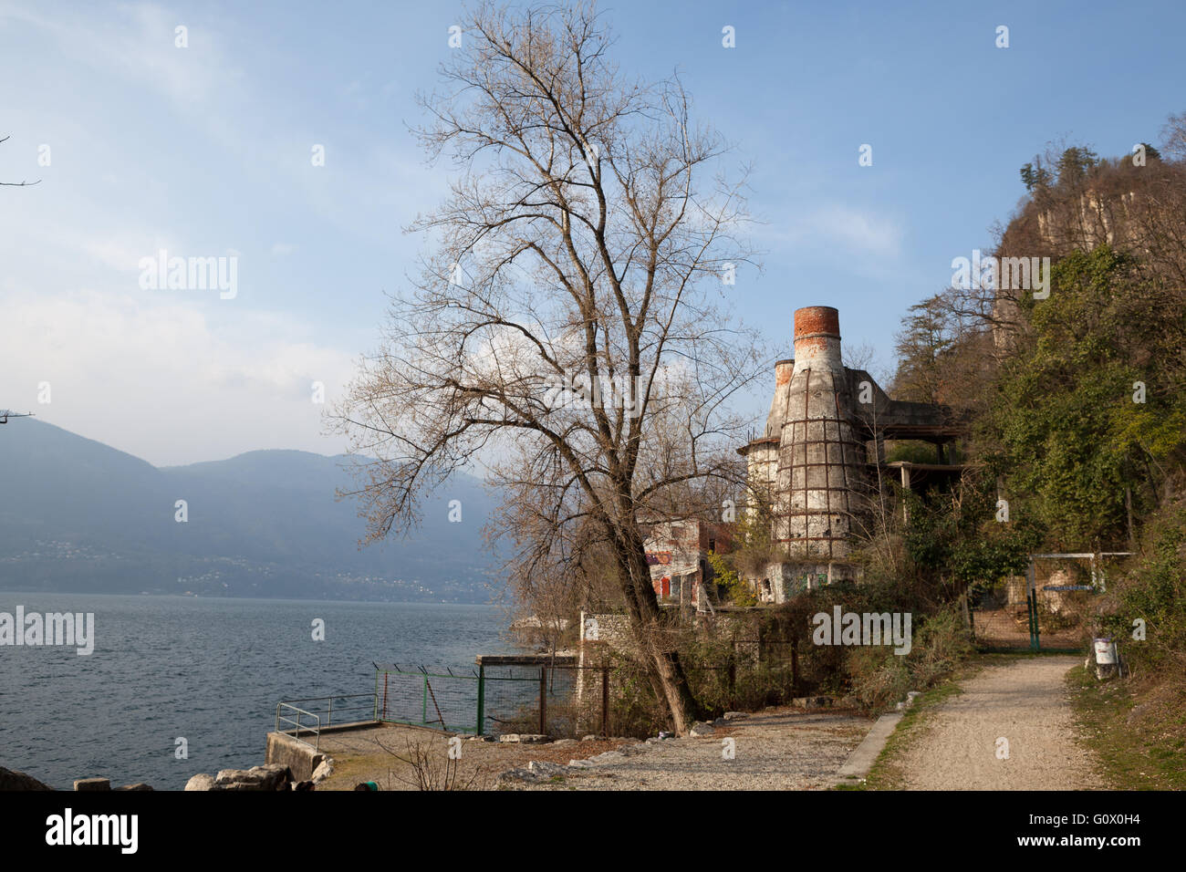 The abandoned furnaces where the limestone was changed in fine lime ...