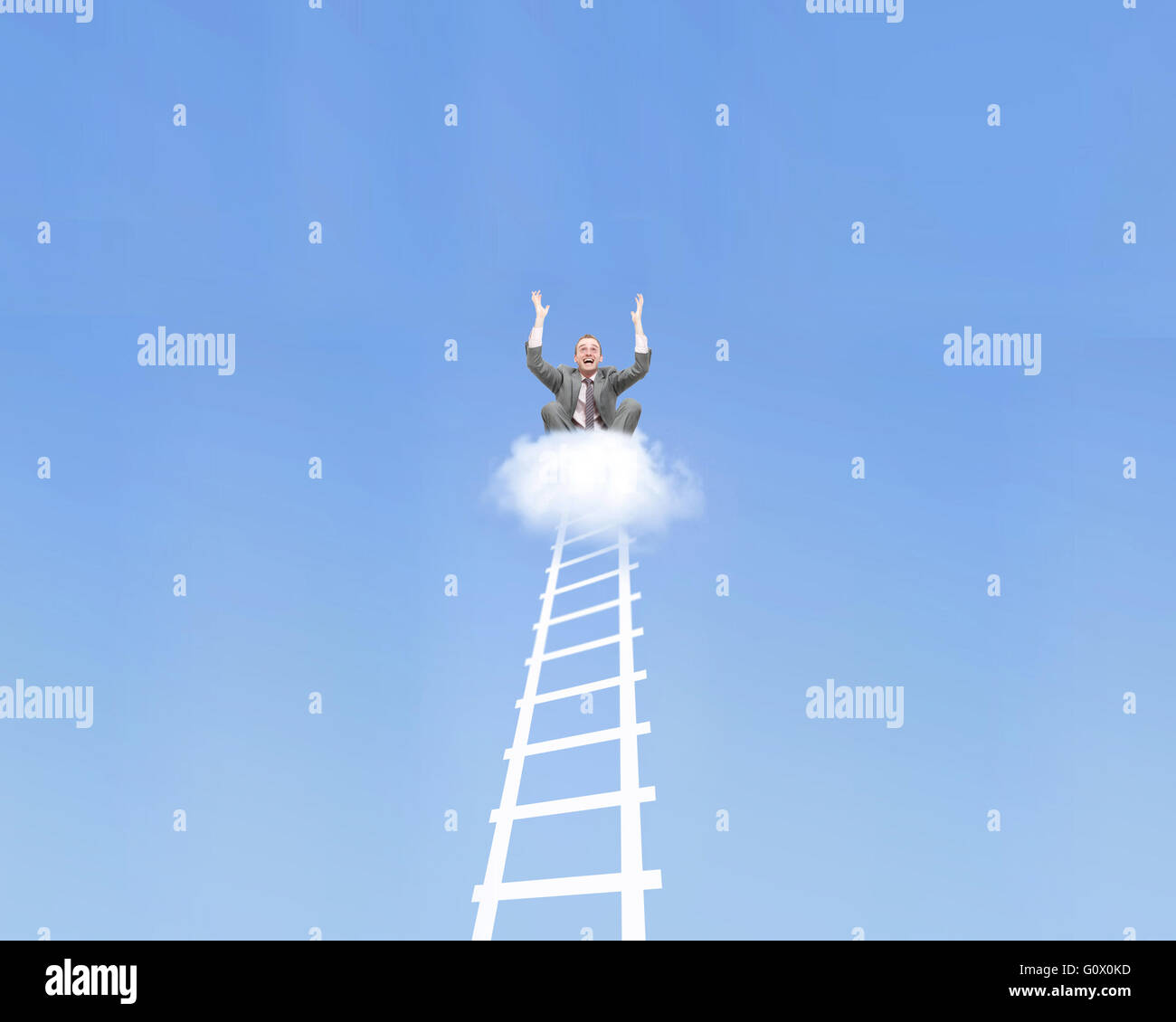 Climbing the ladder of success Stock Photo - Alamy