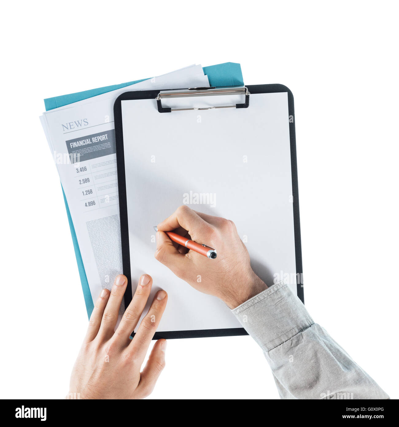 Financial documents notes Cut Out Stock Images & Pictures - Alamy