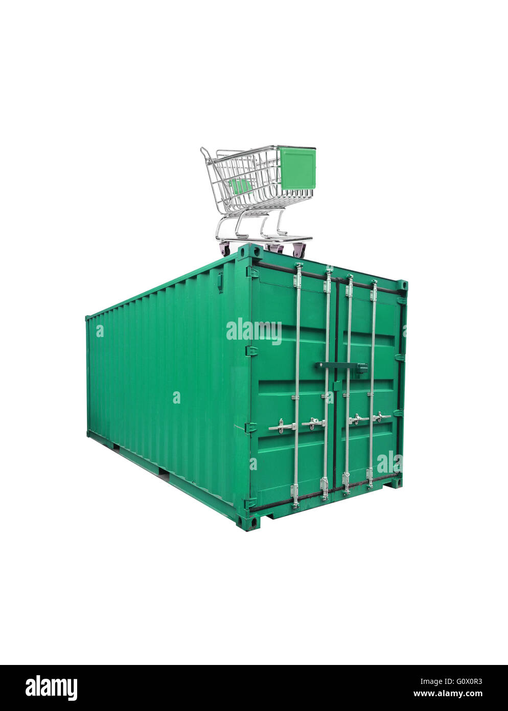 A shippping container on white Stock Photo - Alamy