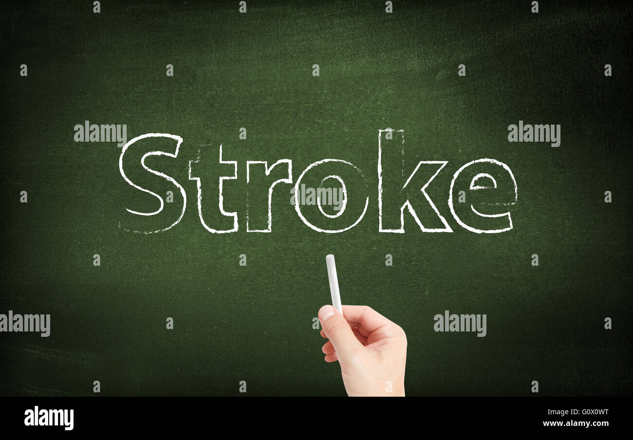 Stroke written on a blackboard Stock Photo - Alamy