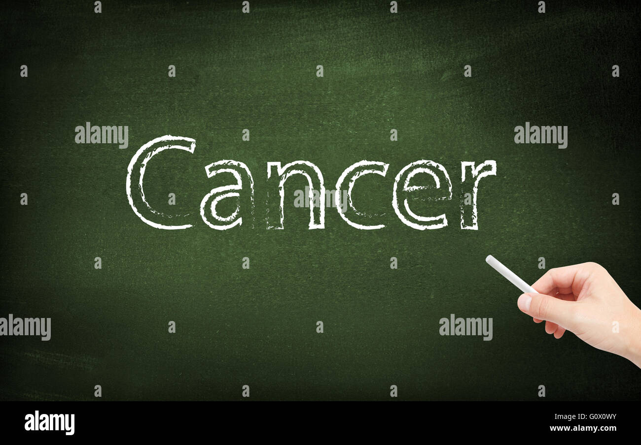 Cancer written on a blackboard Stock Photo - Alamy