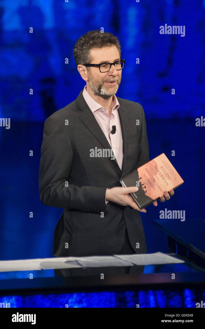 American author Elliot Ackerman appears as a guest on Italian talk show ...