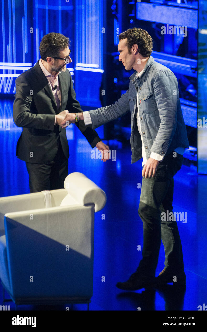 American author Elliot Ackerman appears as a guest on Italian talk show ...