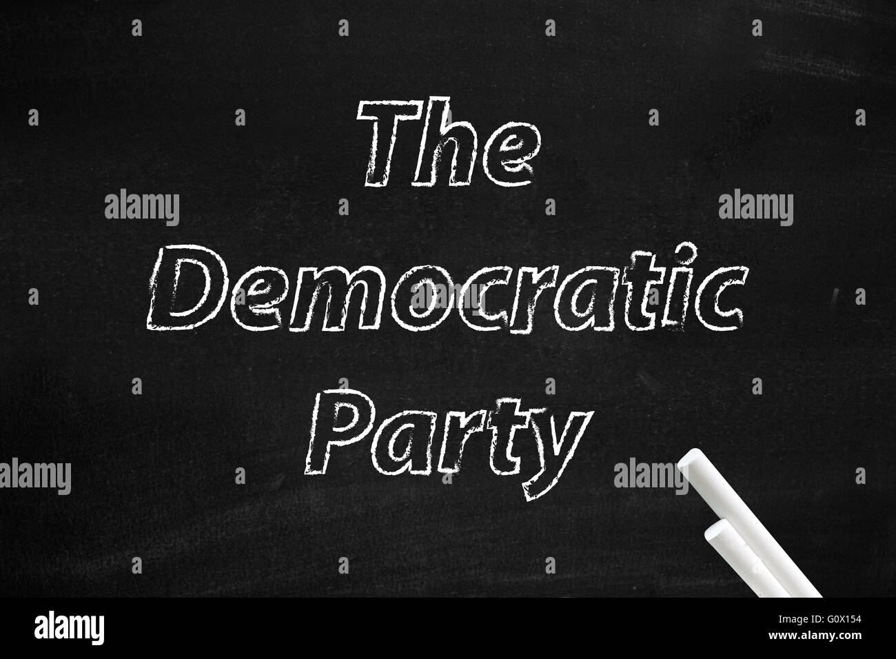 The Democratic Party written on board Stock Photo - Alamy