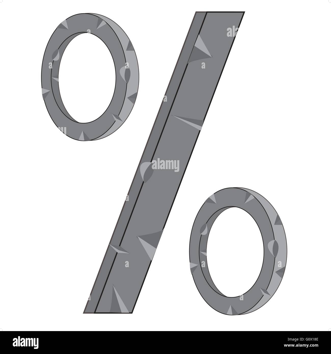 Decorative sign percent on white background is insulated Stock Vector ...