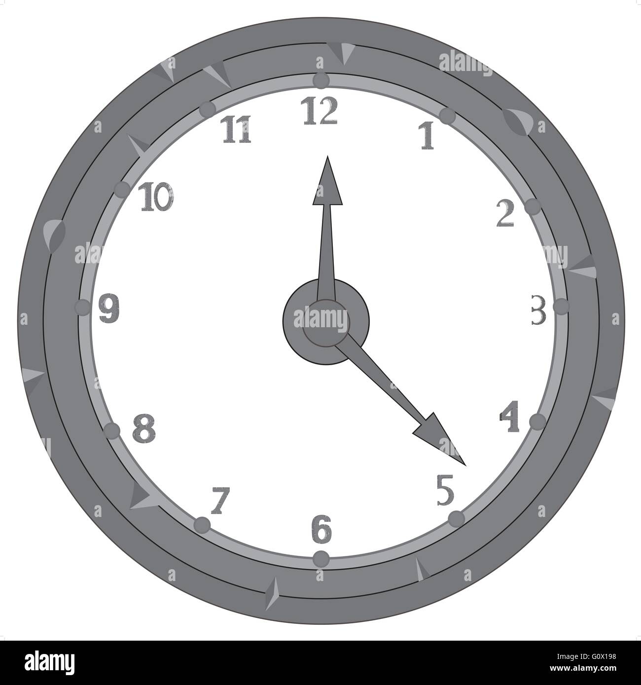 Decorative stone watch on white background is insulated Stock Vector ...