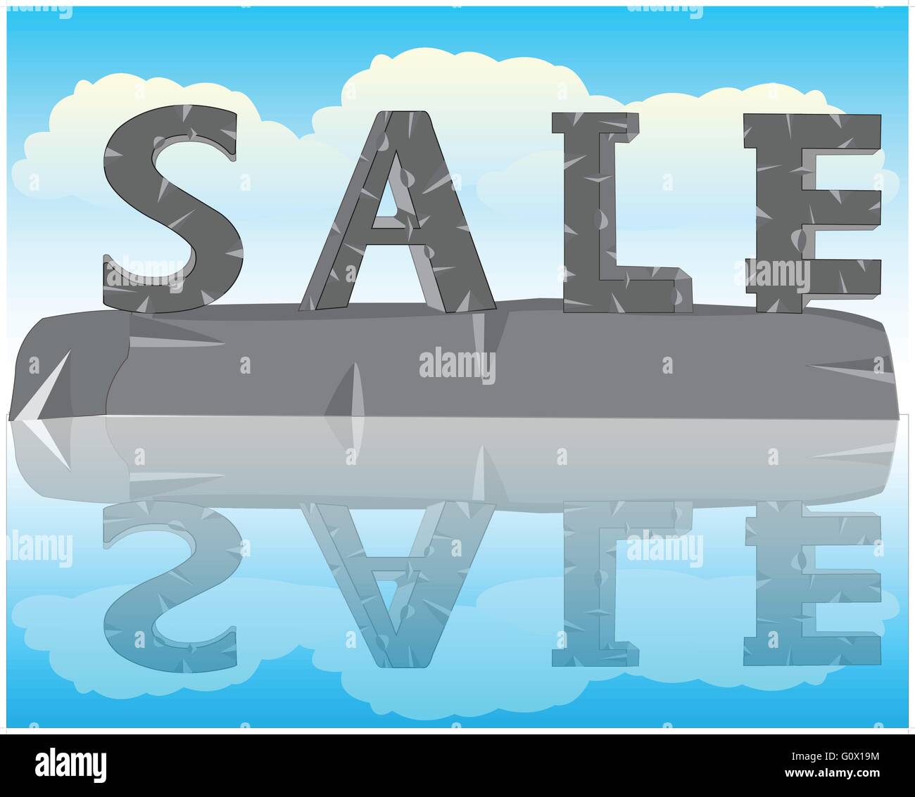 Cloud reflection in the lake Stock Vector Images - Alamy