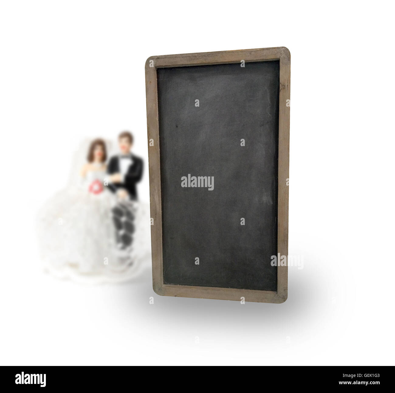 Wedding with a blank sign Stock Photo - Alamy