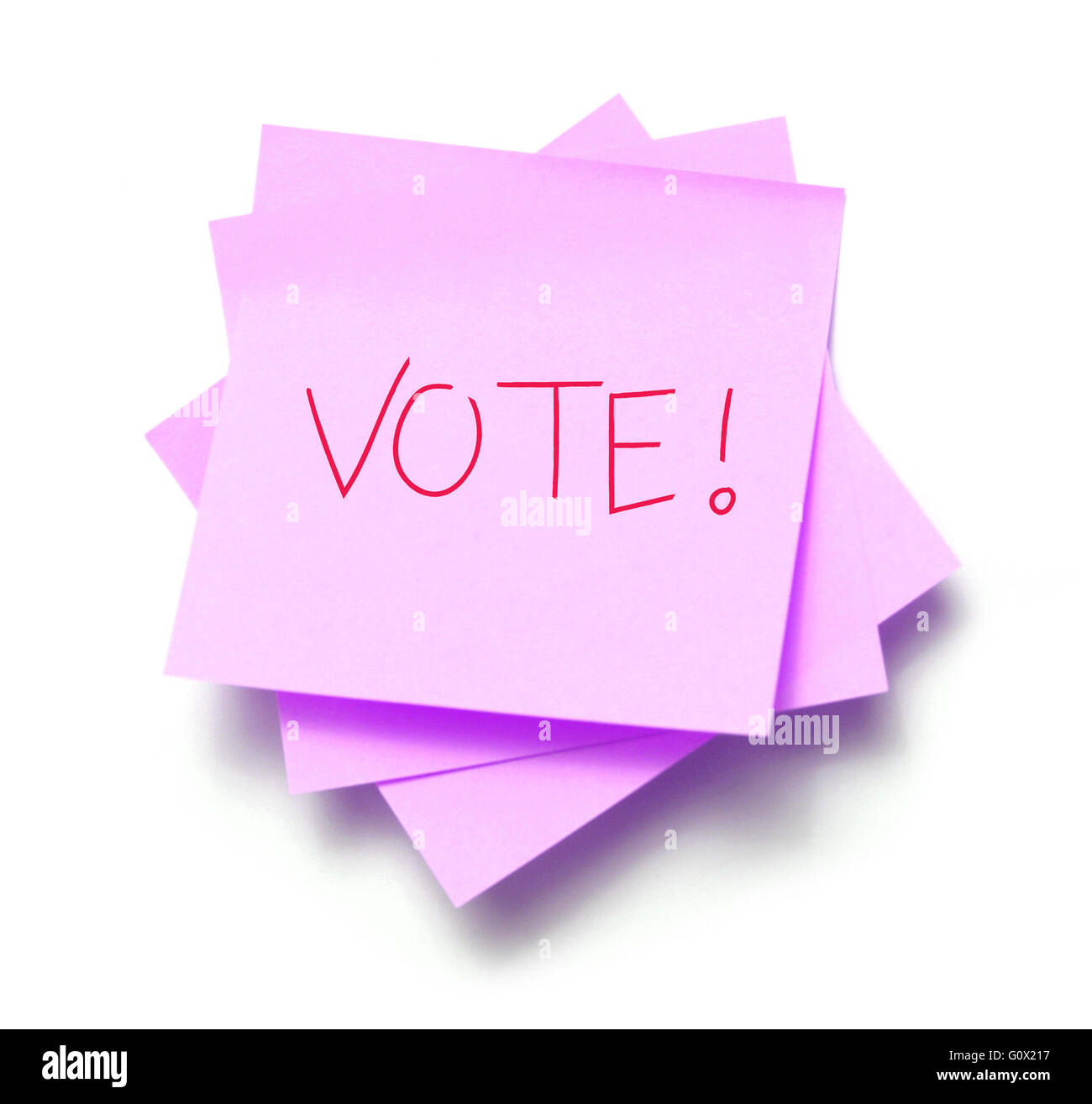 Vote written on a blank sticky note Stock Photo - Alamy