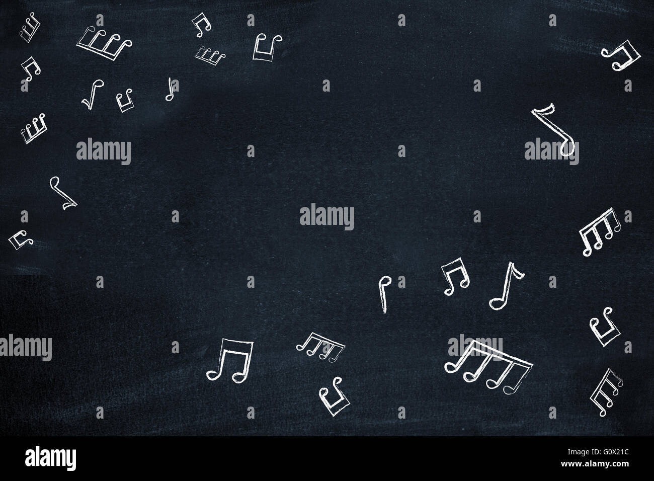 Music notes as a backdrop Stock Photo - Alamy