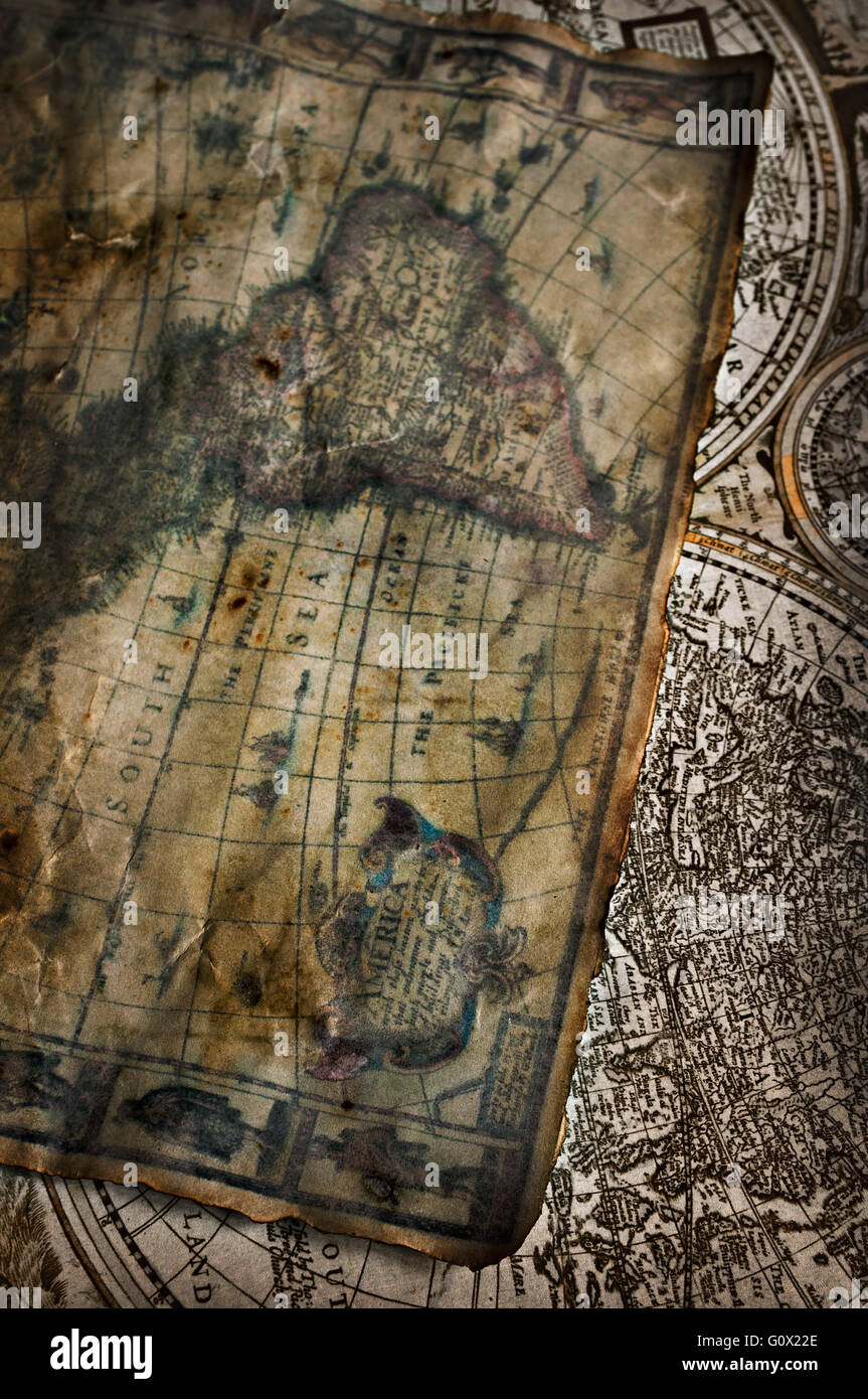 Ancient map textured background Stock Photo - Alamy