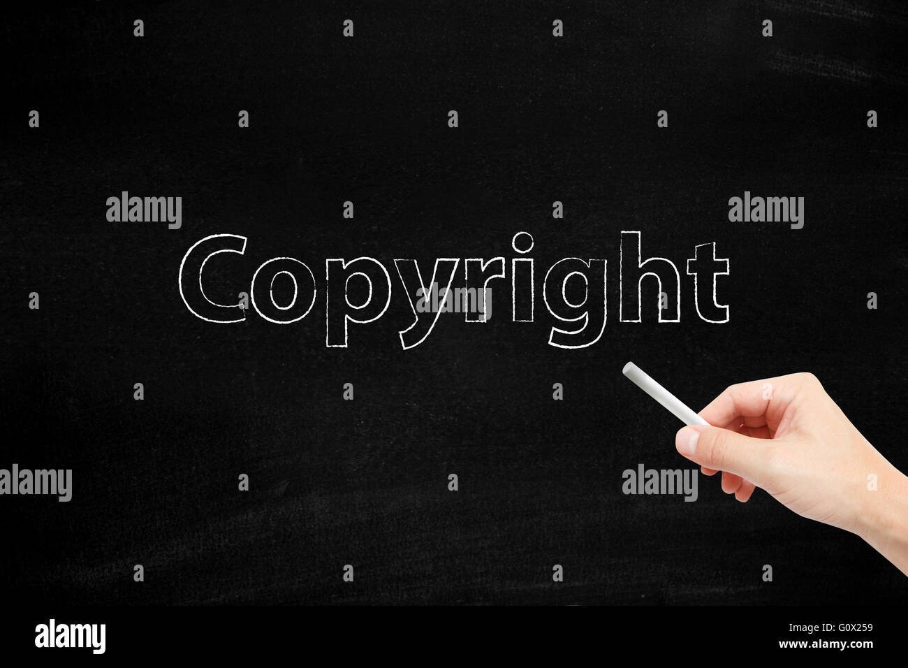 Copyright written with chalk Stock Photo - Alamy