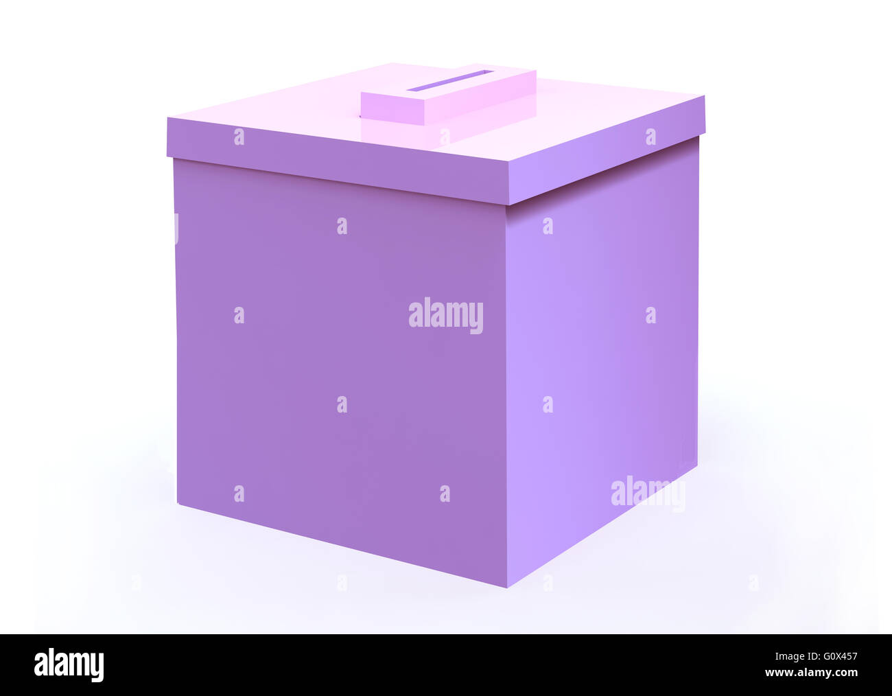 Pink ballot box, 3d illustration Stock Photo - Alamy