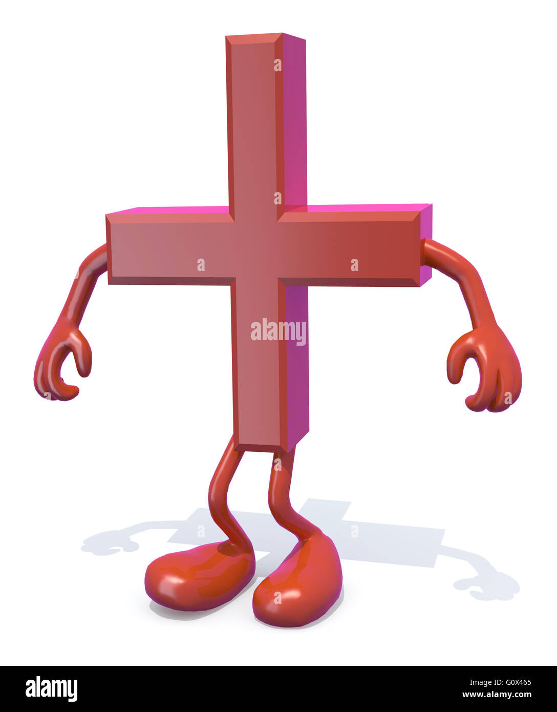 letter with arms and legs posing, isolated on white 3d illustration ...