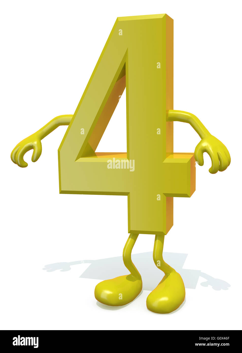 letter with arms and legs posing, isolated on white 3d illustration ...