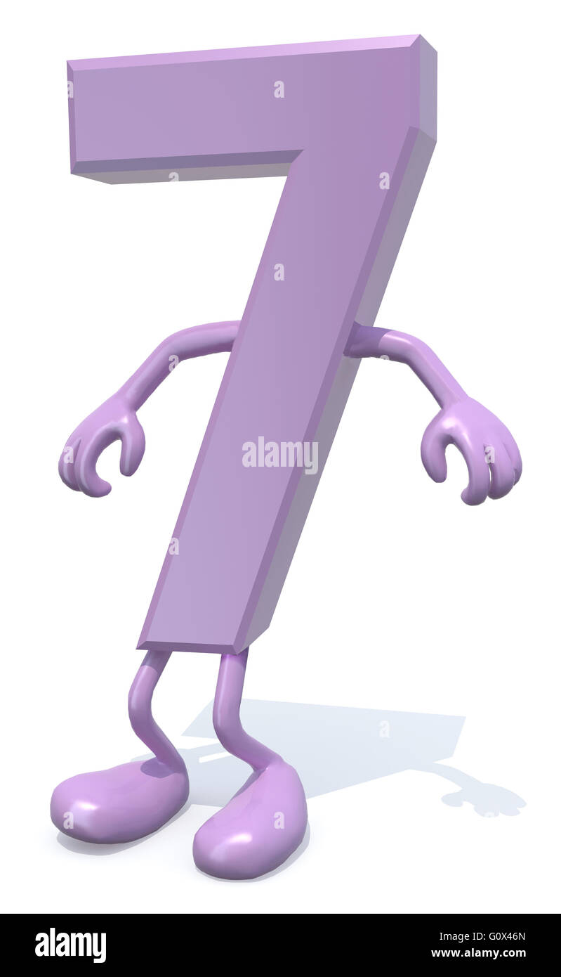 letter with arms and legs posing, isolated on white 3d illustration ...
