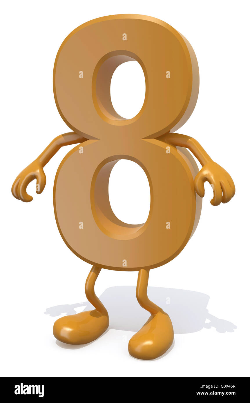 letter with arms and legs posing, isolated on white 3d illustration ...