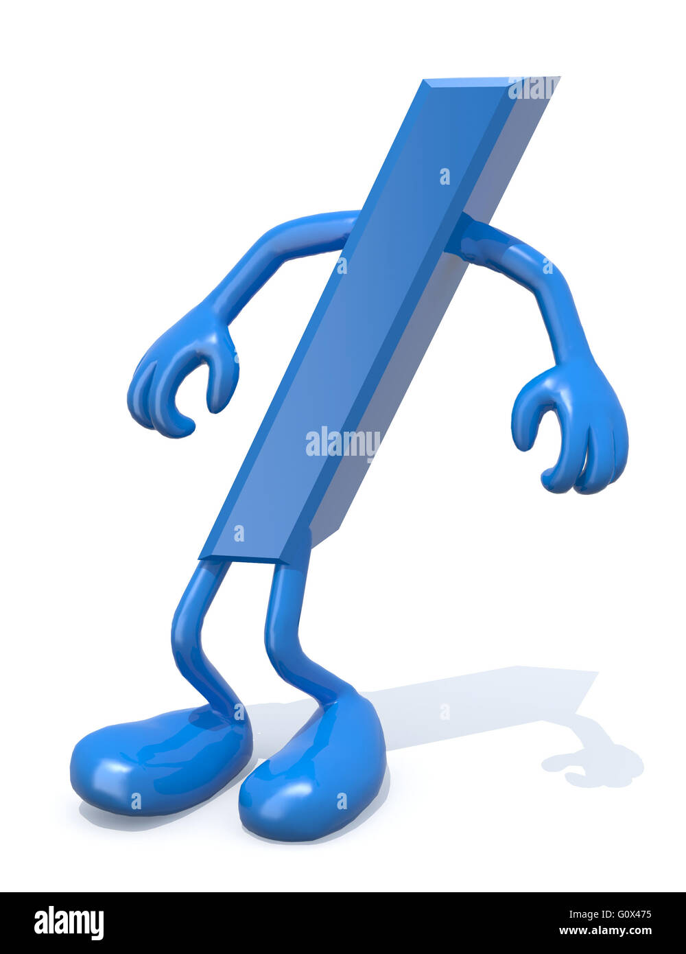 letter with arms and legs posing, isolated on white 3d illustration ...