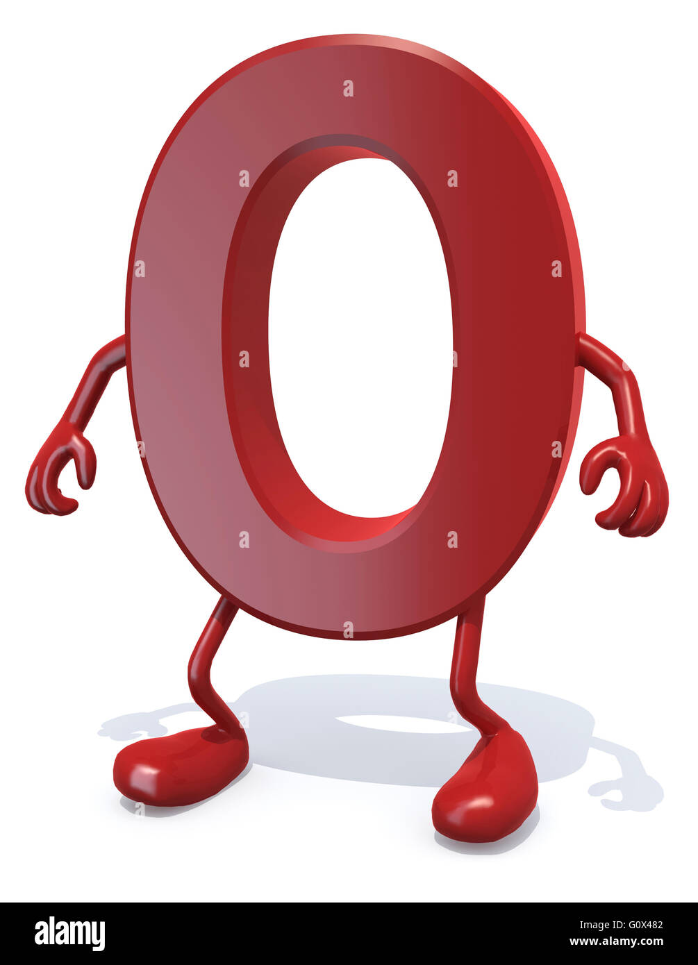 letter with arms and legs posing, isolated on white 3d illustration ...