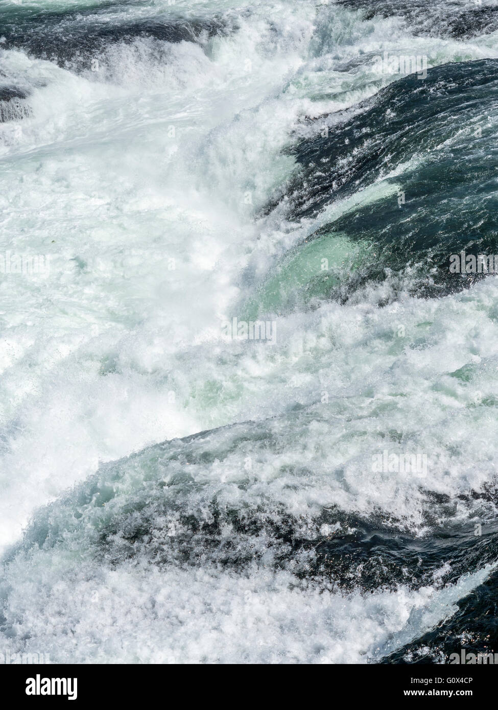 Roaring waterfall The Rhine Falls Neuhausen Switzerland Stock Photo - Alamy