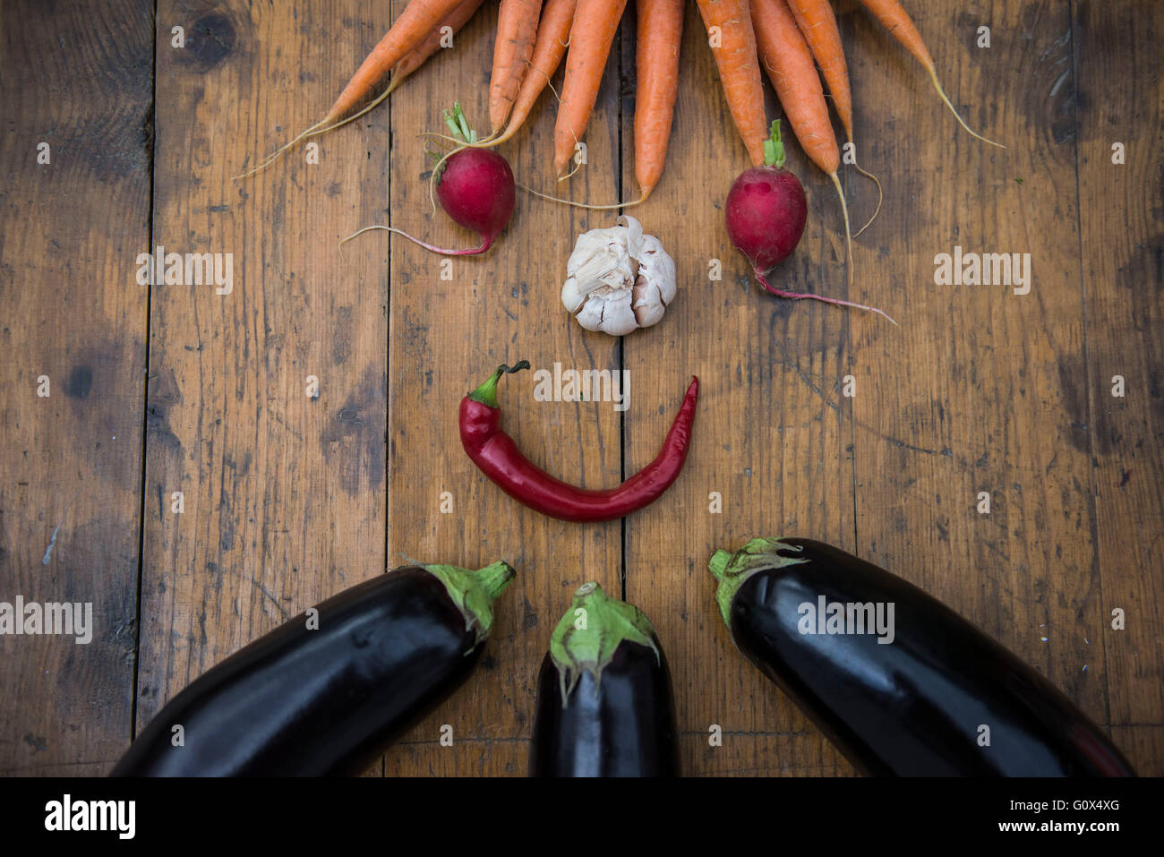 vegetables on a table Stock Photo - Alamy