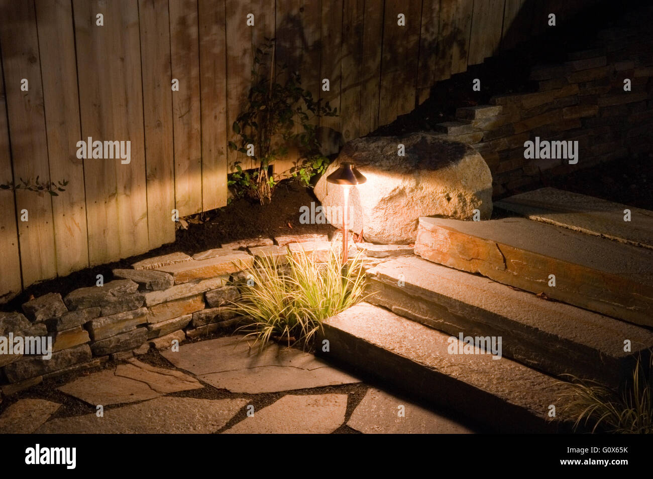 Backyard at night with lights hi-res stock photography and images - Alamy