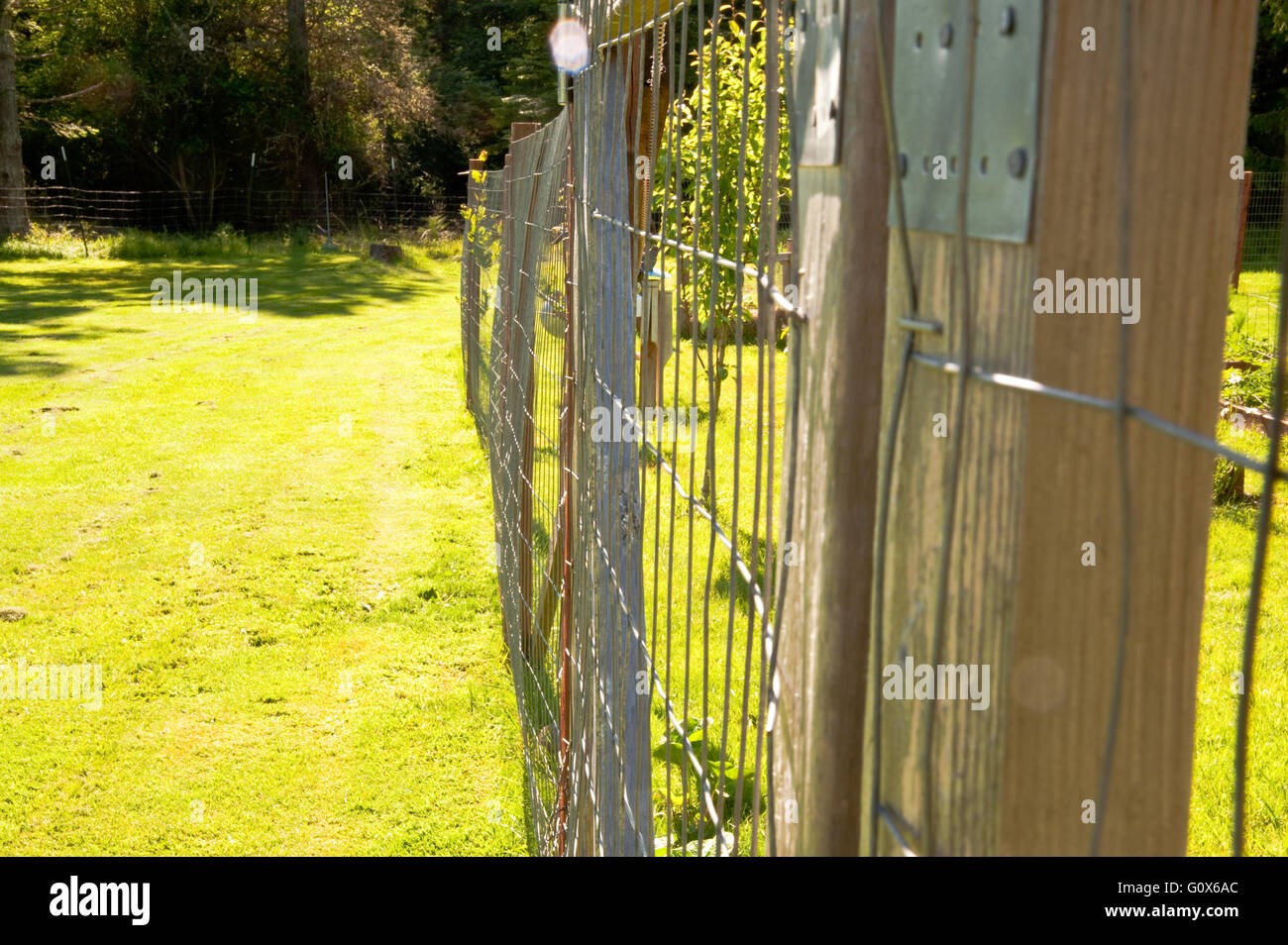 Wood and wire field fencing hi-res stock photography and images - Alamy