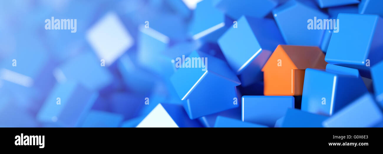 Home and property concepts, 3d background Stock Photo - Alamy