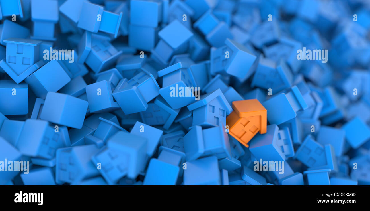 Home and property concepts, 3d background Stock Photo - Alamy