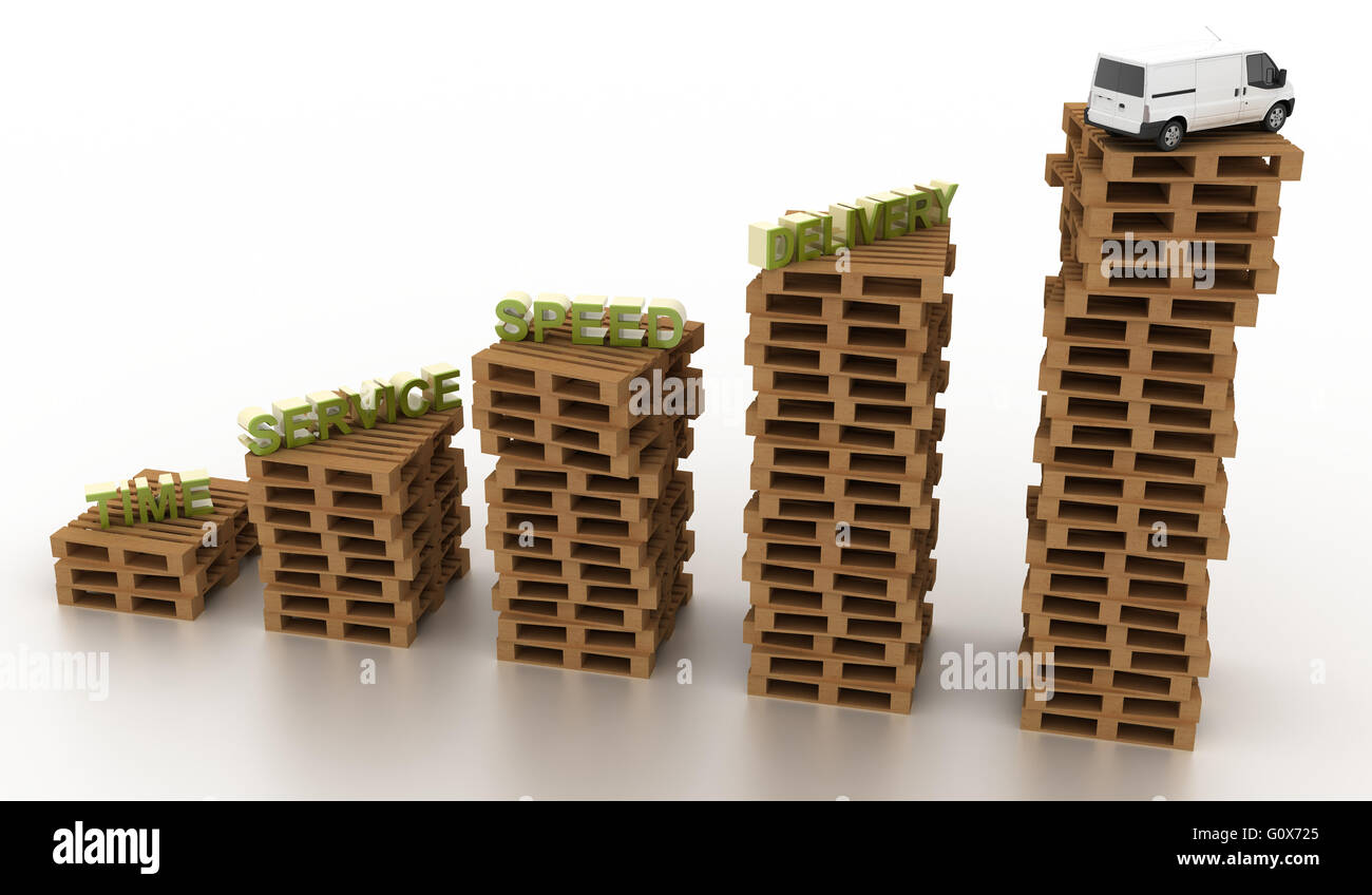 Logistics industry concepts, 3d illustration Stock Photo - Alamy