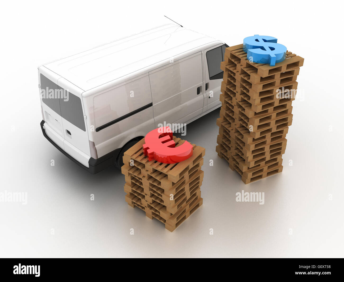 Logistics industry concepts, 3d illustration Stock Photo - Alamy