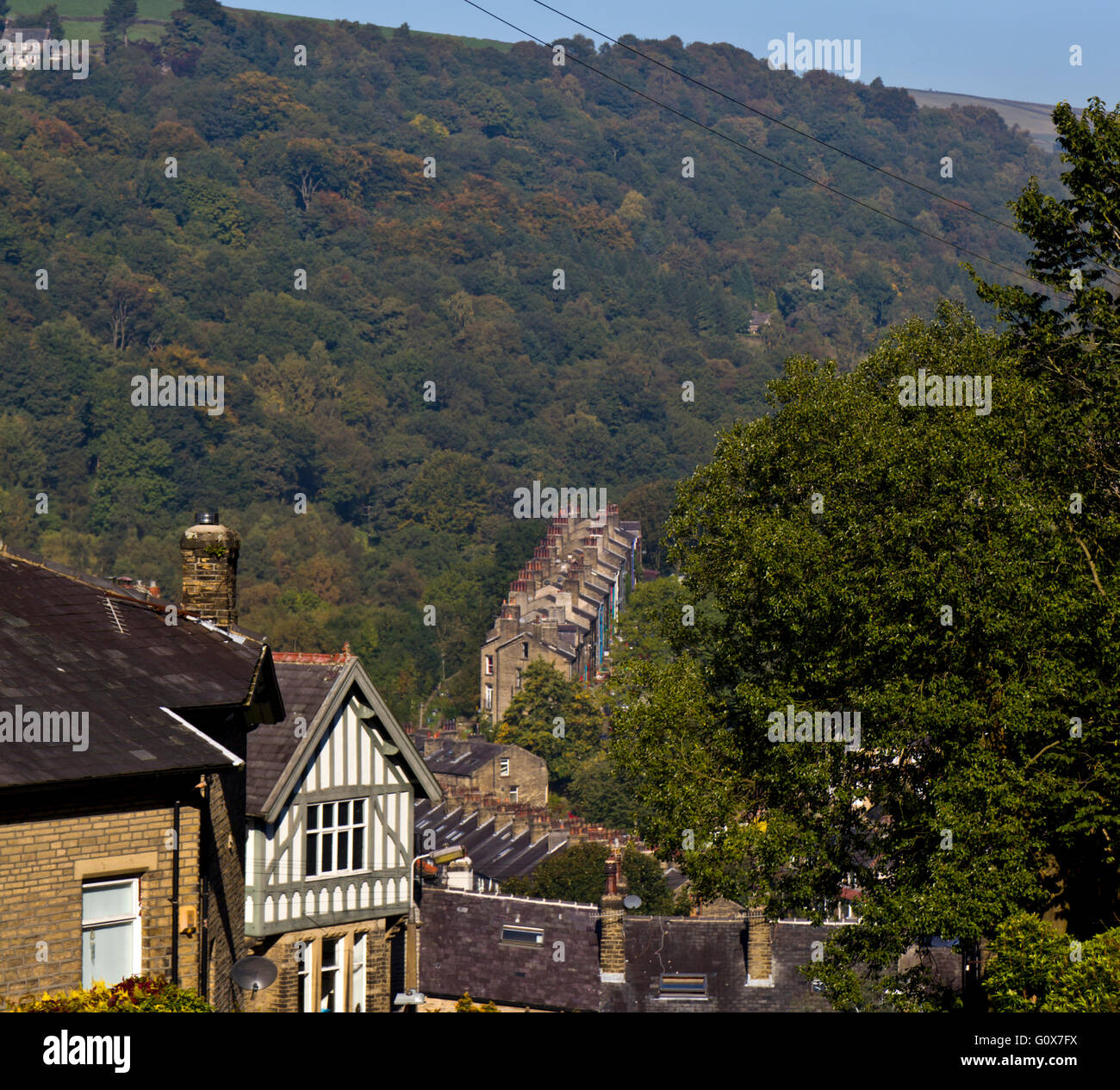 Houses in Hebden Bridge Calderdale West Yorkshire England Stock Photo ...