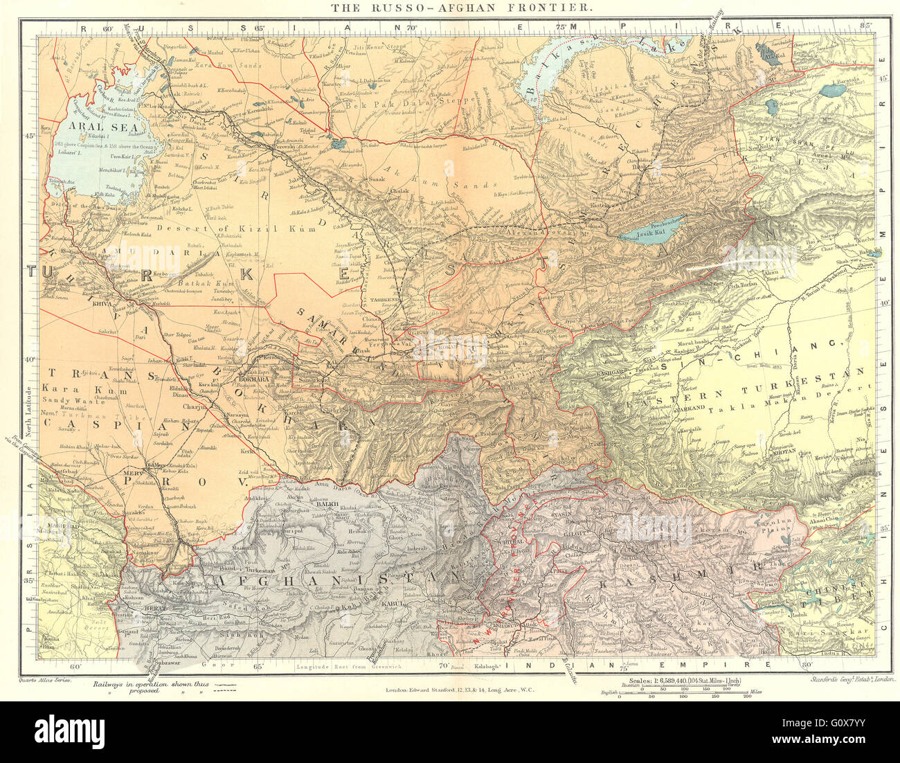 CENTRAL ASIA: Afghanistan Kashmir Bokhara Samarkand Ferghana. STANFORD ...