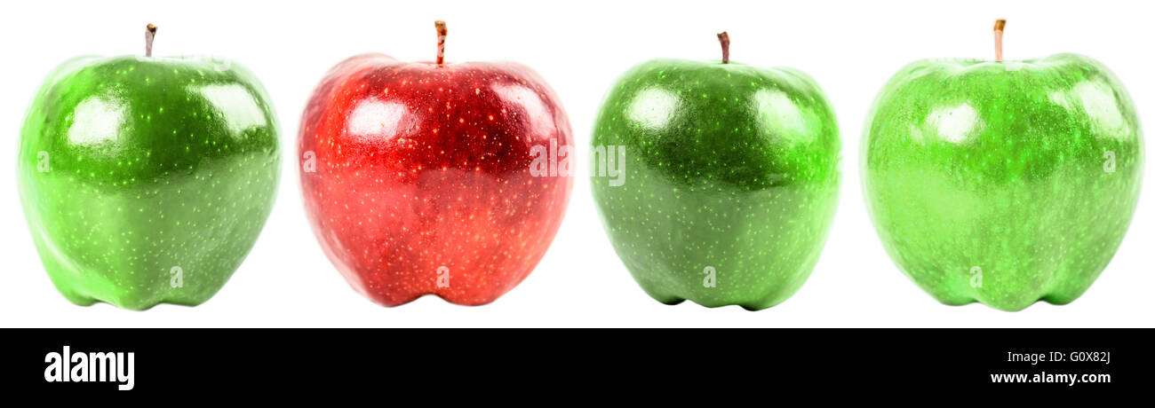 Different From The Crowd Concept With Red Delicious Apple Among Green ...