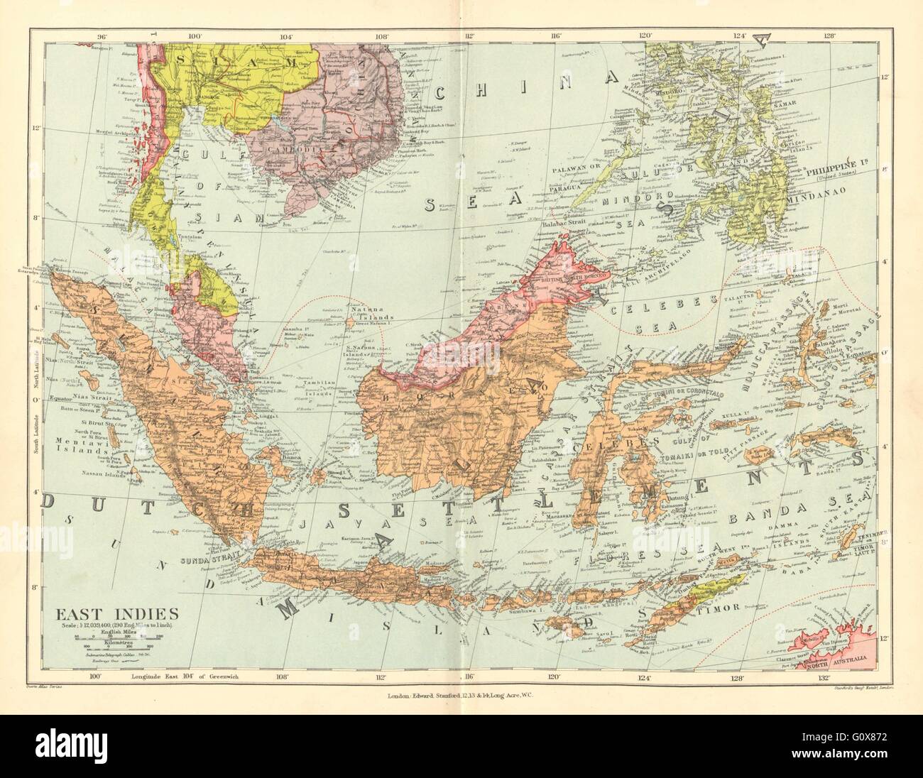 Malaya map 1906 hi-res stock photography and images - Alamy