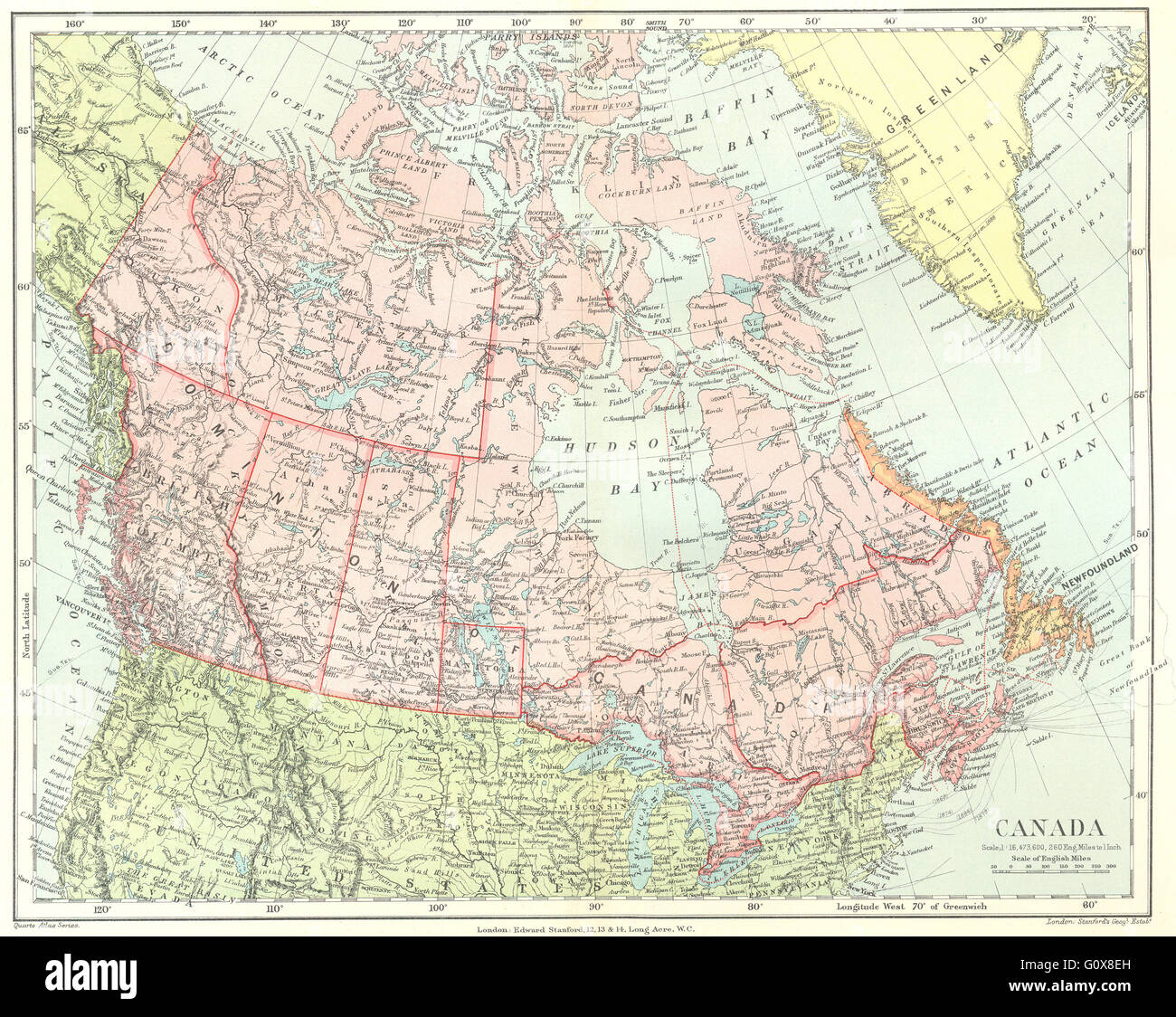 DOMNION OF CANADA: colony of Newfoundland & Labrador separate.STANFORD ...