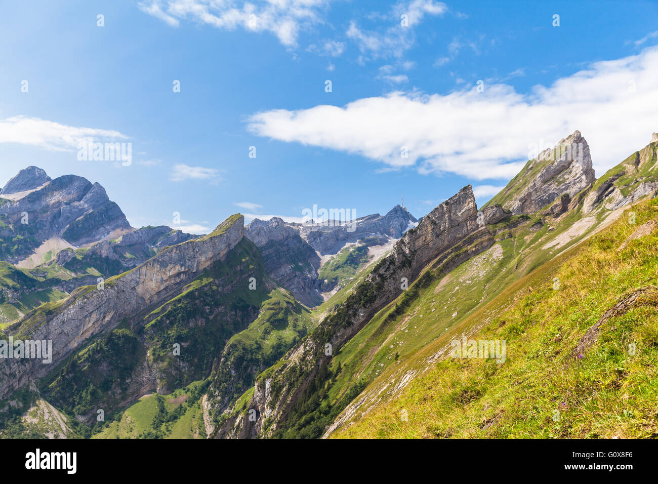 Switzerland europe appenzell santis alpstein hi-res stock photography ...