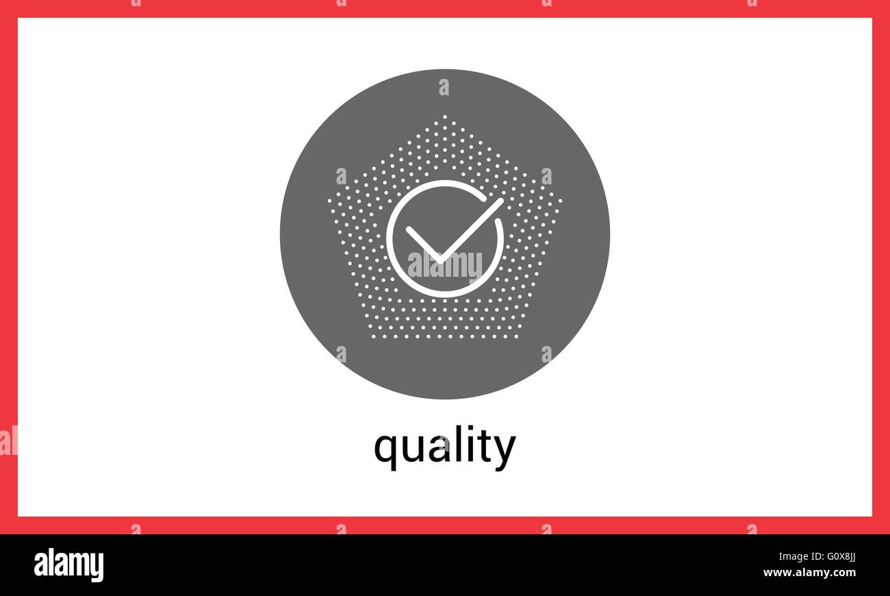 Quality mark contour outline vector Stock Vector Image & Art - Alamy