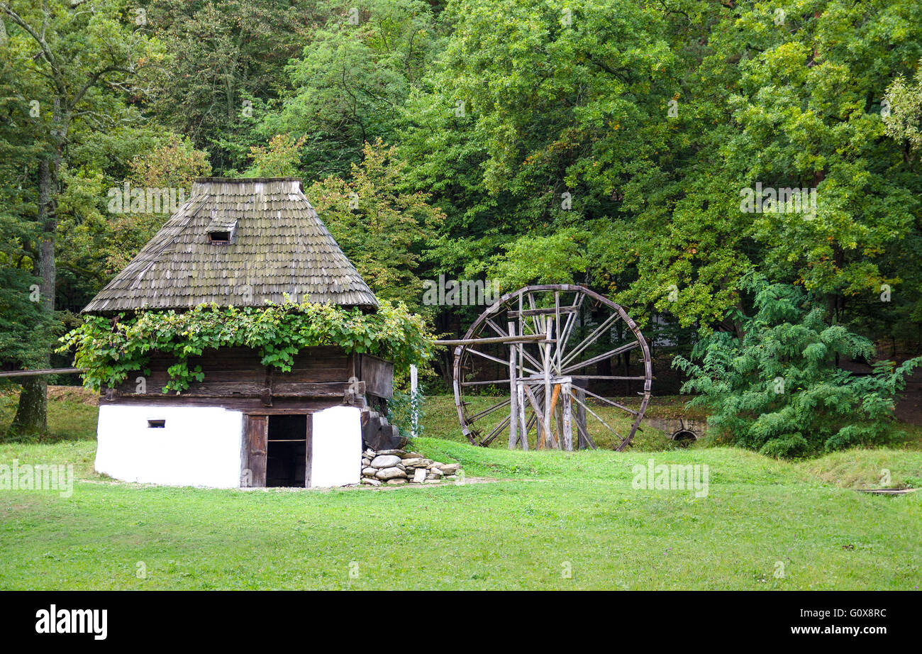 Old traditional houses from Romania rural area Stock Photo - Alamy