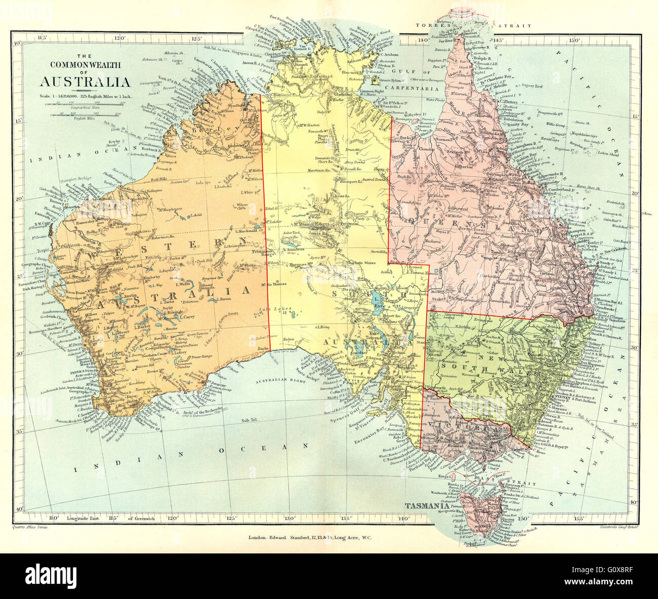 Australia map states hi-res stock photography and images - Alamy